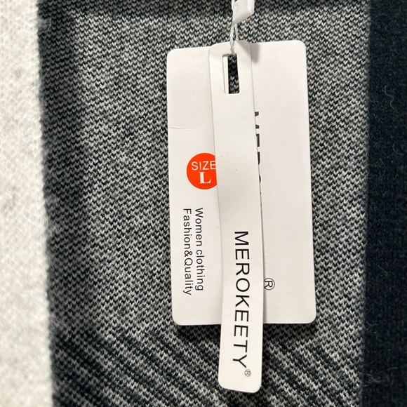 Sweaters | Merokeety Sweater Oversized Black And White Cardigan | Poshmark